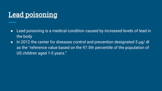 Lead poisoning, clinical examination, diagnosis | PPTX