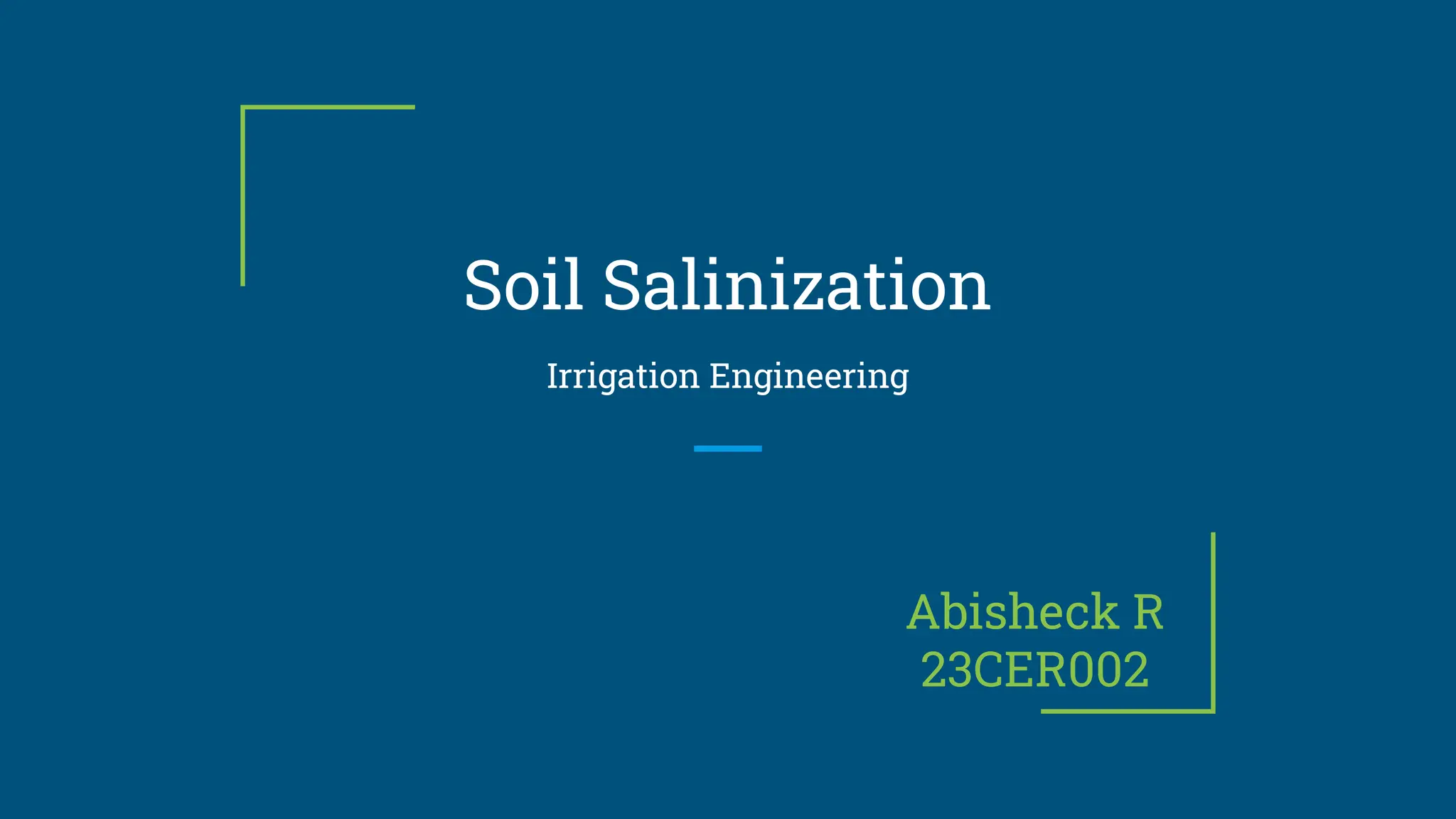 The soil salination on water irrigation types | PDF