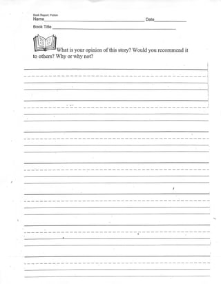 Book report opinion | PDF