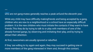 Characteristics of children gangs in psychology | PDF