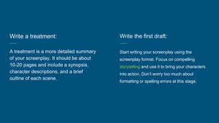 How to Write a Screenplay – Stepwise Guide with Example | PPTX
