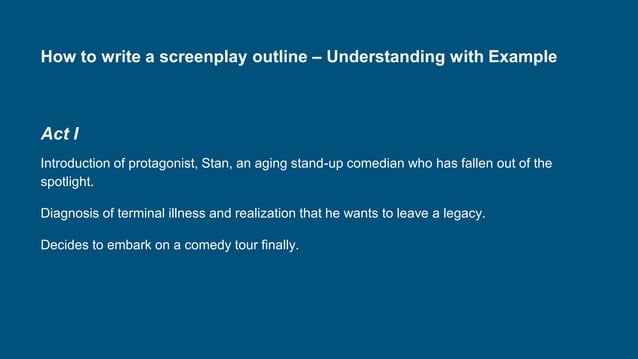 How to Write a Screenplay – Stepwise Guide with Example | PPTX | Screenwriting | Content Production