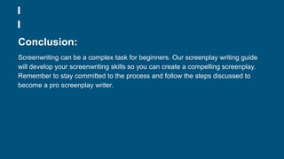 How to Write a Screenplay – Stepwise Guide with Example | PPTX