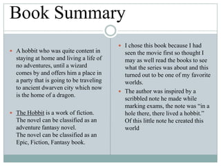 Book report 9c_26november13_the_hobbit_michael | PPT
