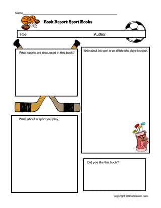 Bookreport sports | PDF