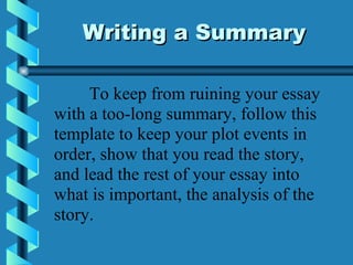 Book report summary | PPT