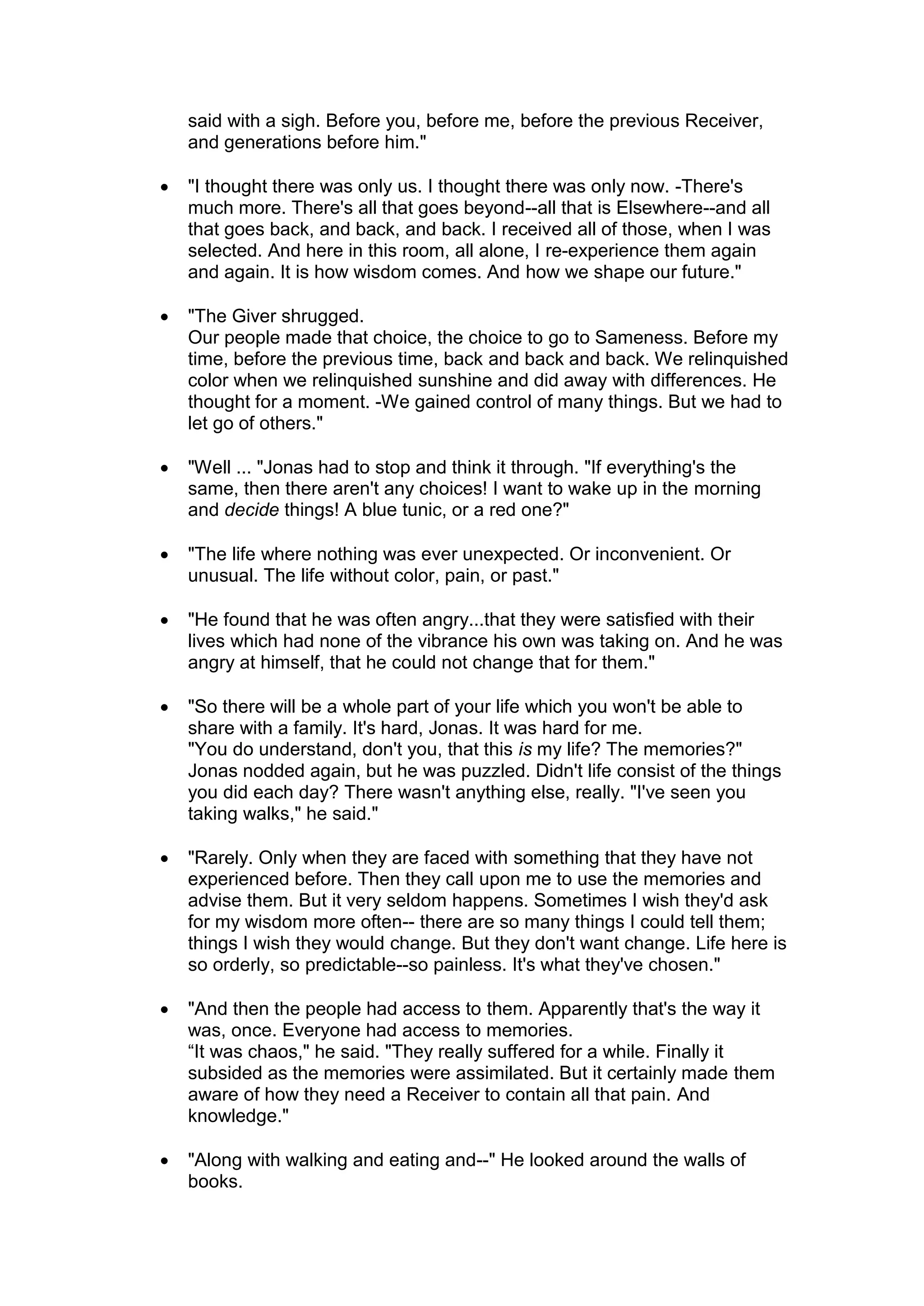 Book report "THE GIVER" | DOCX