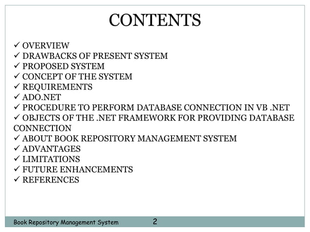 Book repository management system | PPT