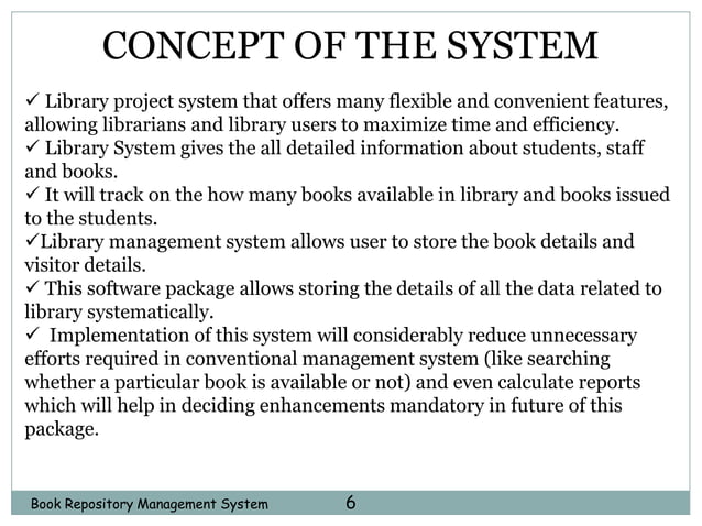 Book repository management system | PPT