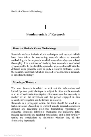 Books Research Methodology for beginners | PDF