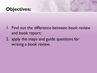 How to write a Book Review in Reading and Writing Skills | PPTX