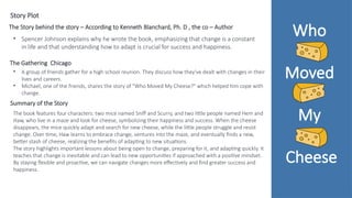 Book Review on the story summary " who moved my cheese " | PPTX