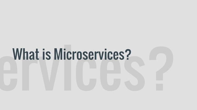 Building Microservices: Designing Fine-Grained System by Sam Newman | PPT