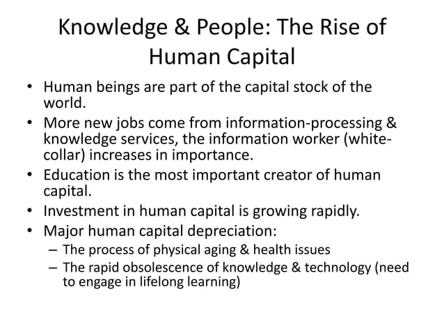 In The Era of Human Capital (Book Review) | PPTX | Business | Business ...