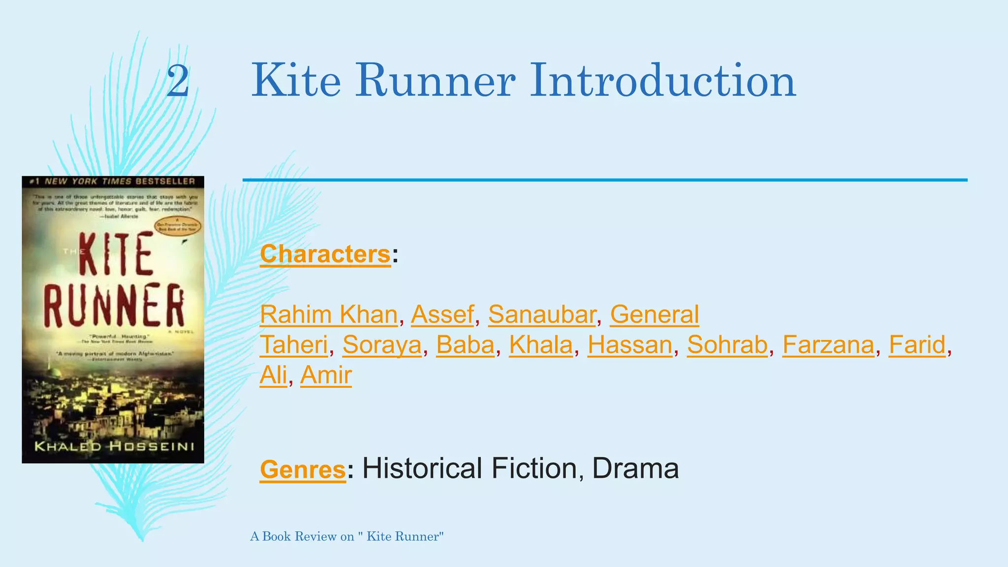 BOOK REVIEW - KITE RUNNER.pptx