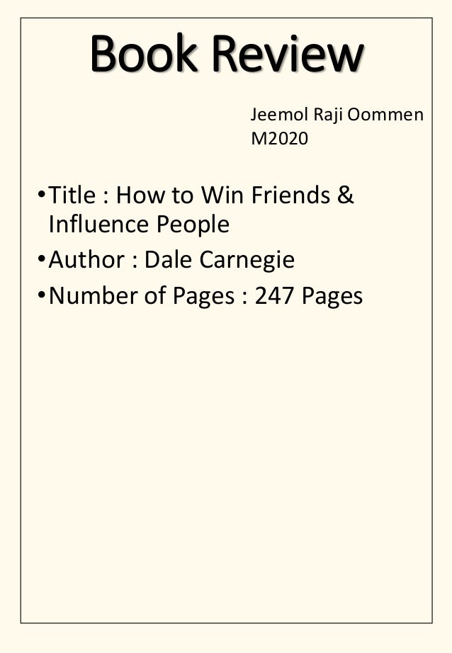 Book Review - M2020 (How to Win Friends).pptx