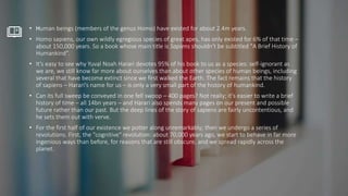 Book review Sapiens | PPT