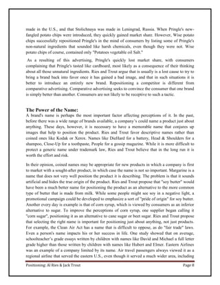 Book review by Al Ries and Jack Trout | DOCX | Advertising Industry ...