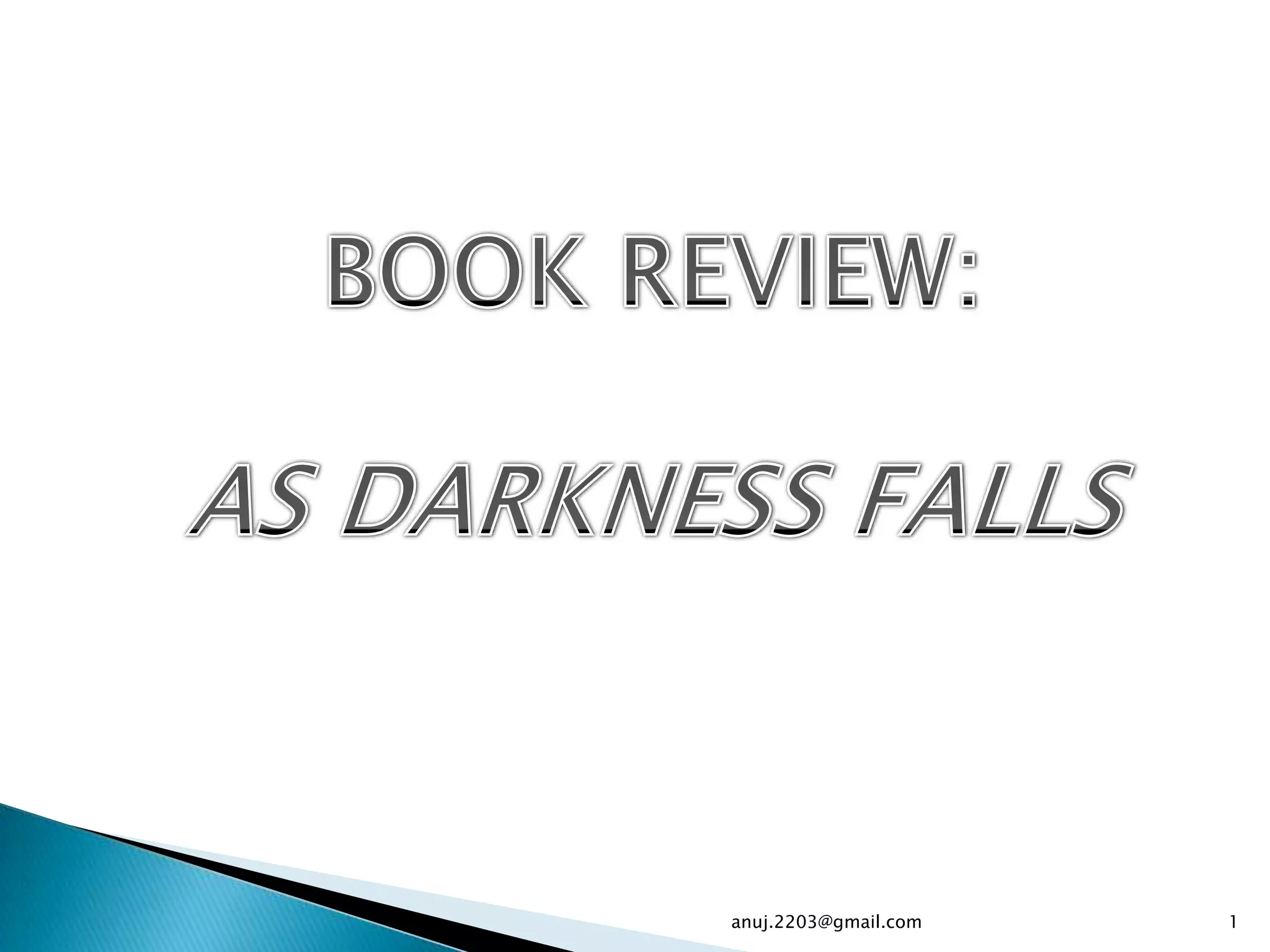 Book review by anuj yadav | PPT