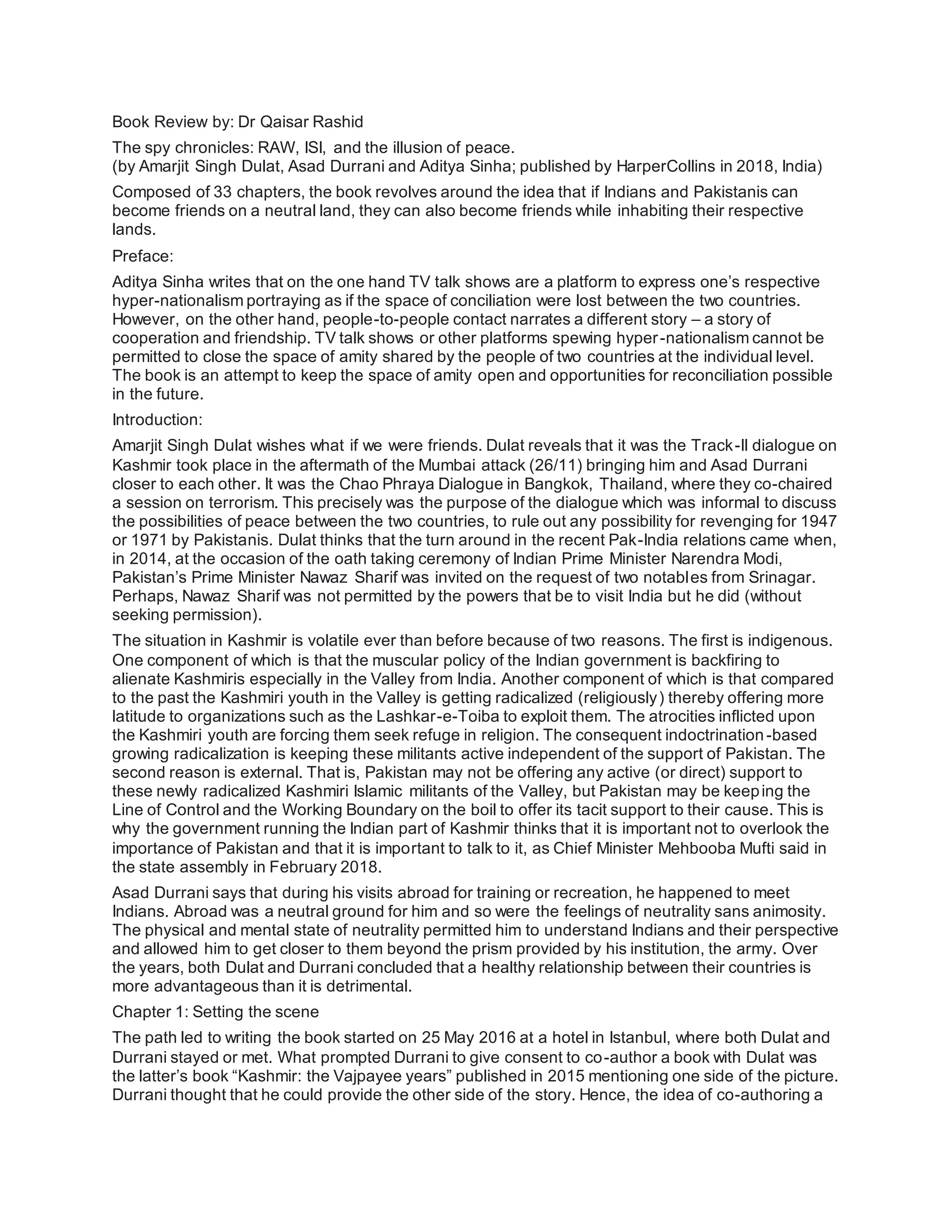 Book review by chronicles of isi raw | DOCX