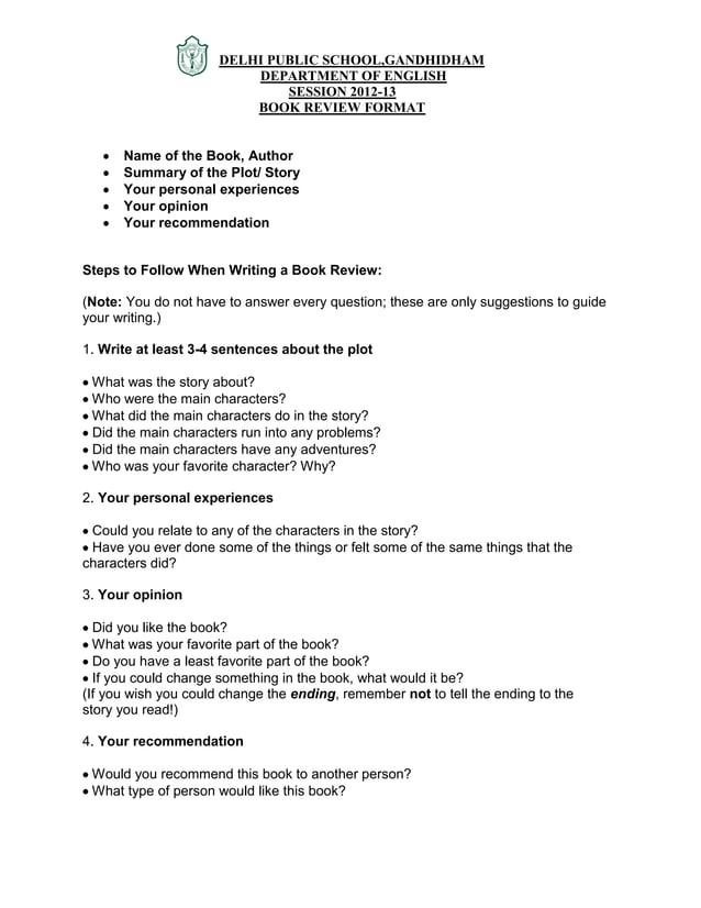 Book review format | DOCX