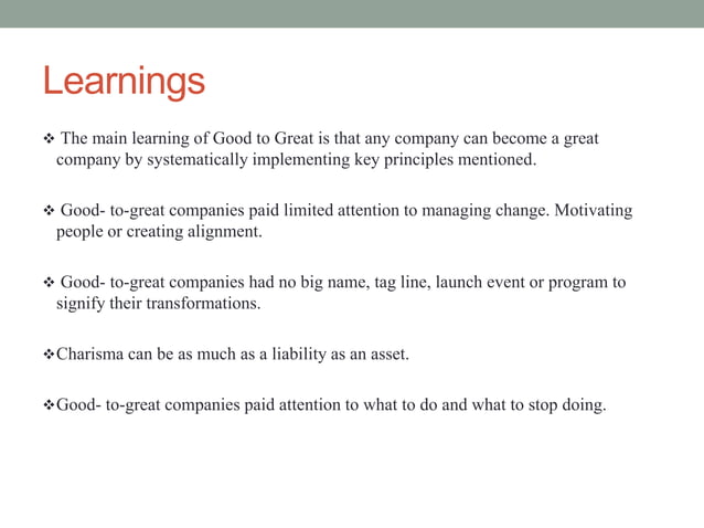 Book review good to great | PPTX
