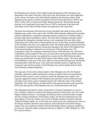 Book review of_Ethiopian regime 1974-1991 | PDF | War and Conflicts
