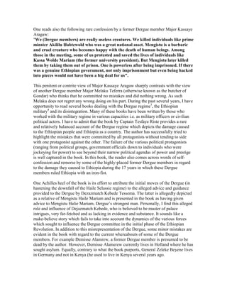 Book review of_Ethiopian regime 1974-1991 | PDF | War and Conflicts