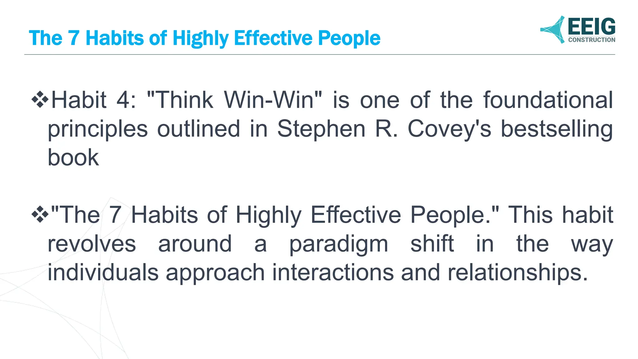 Book review of Habit 4 Think Win-Win.pptx