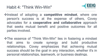 Book review of Habit 4 Think Win-Win.pptx