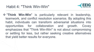 Book review of Habit 4 Think Win-Win.pptx