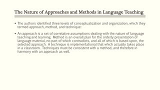 Book review on approaches and methods in language teaching | PPTX ...