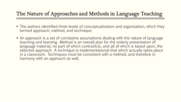 Book review on approaches and methods in language teaching | PPTX ...