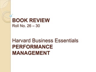 Book review Performance Management | PPTX