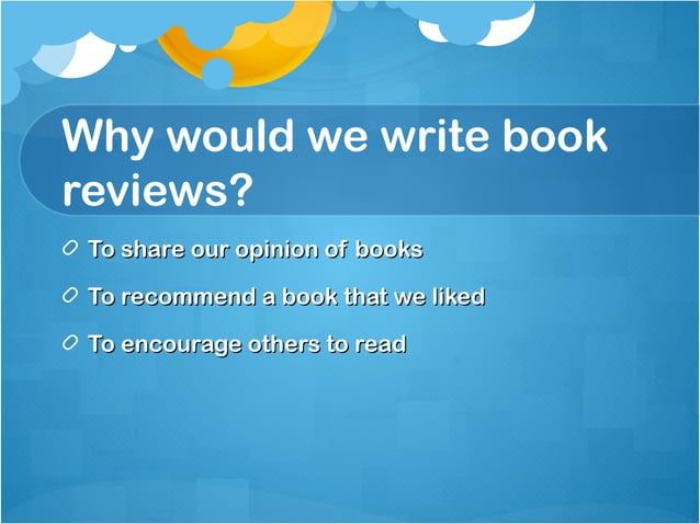 Book review powerpoint | PPT