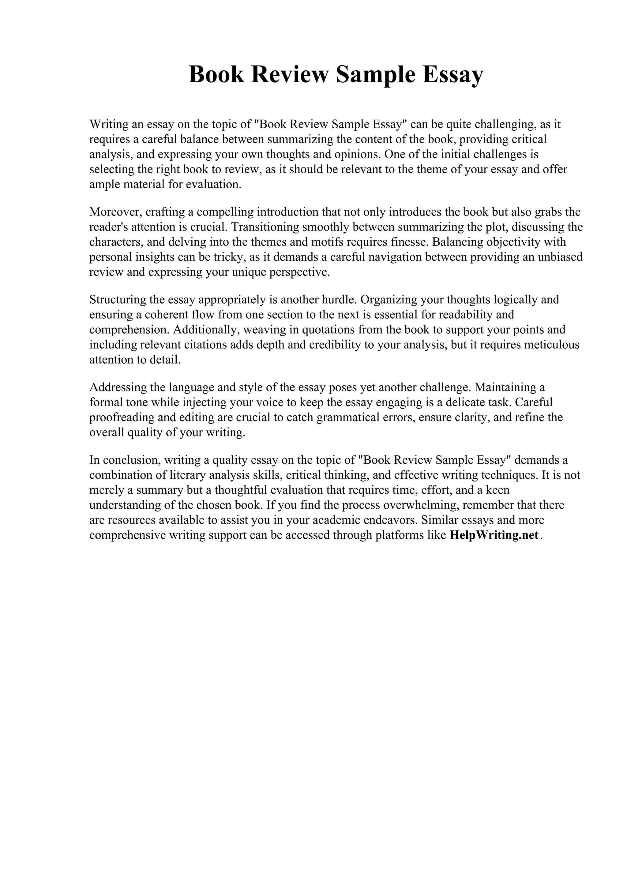 Book Review Sample Essay.pdf