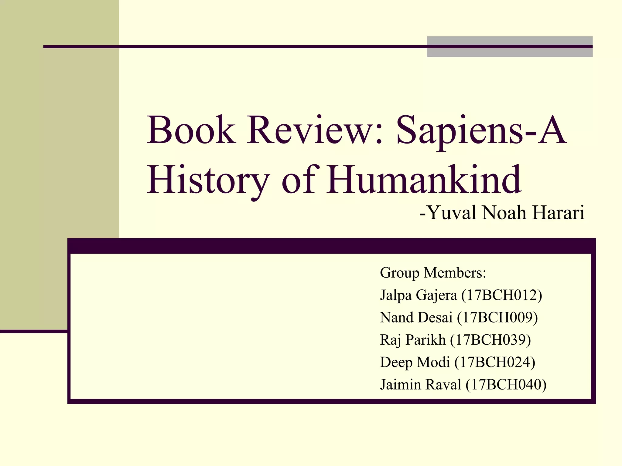 Book review sapiens | PPTX