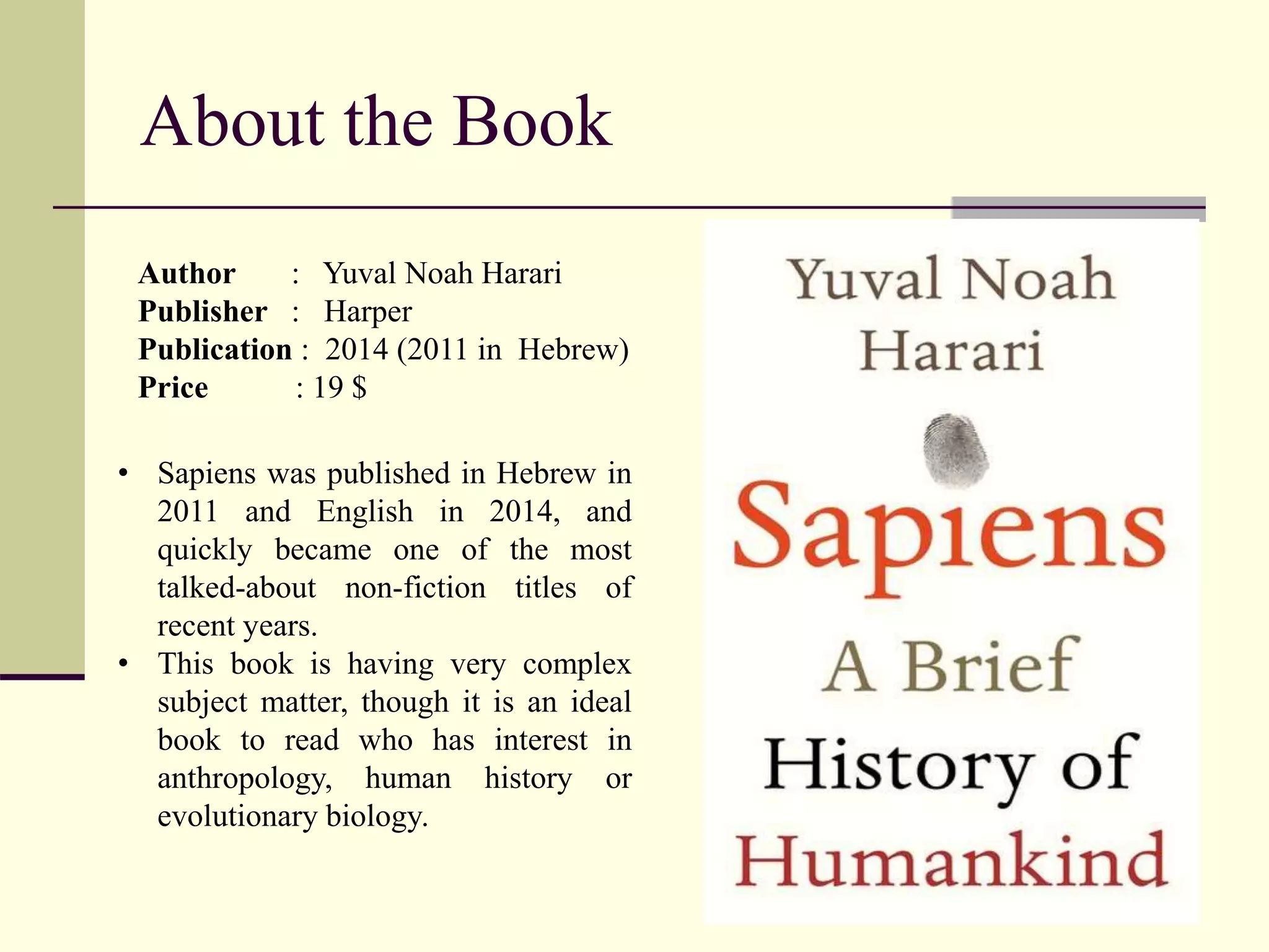 Book review sapiens | PPTX