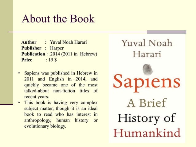 Book review sapiens | PPTX
