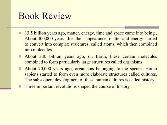 Book review sapiens | PPTX