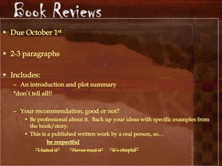 Book review slides | PPTX