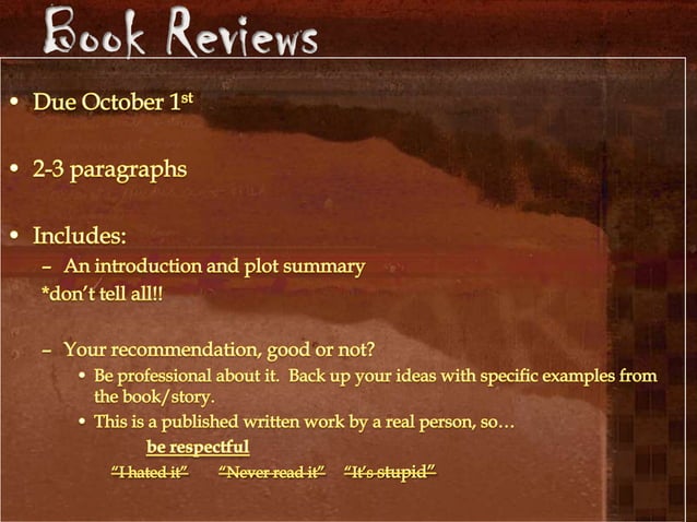 Book review slides | PPTX