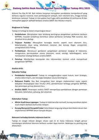 Dadang Solihin Book Review Number Special Edition Taskap 001/2025 | PDF