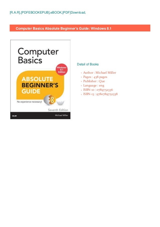 ( Books ) Computer Basics Absolute Beginner's Guide: Windows 8.1 (By ... ( Books ) Computer Basics Absolute Beginner's Guide: Windows 8.1 (By ...