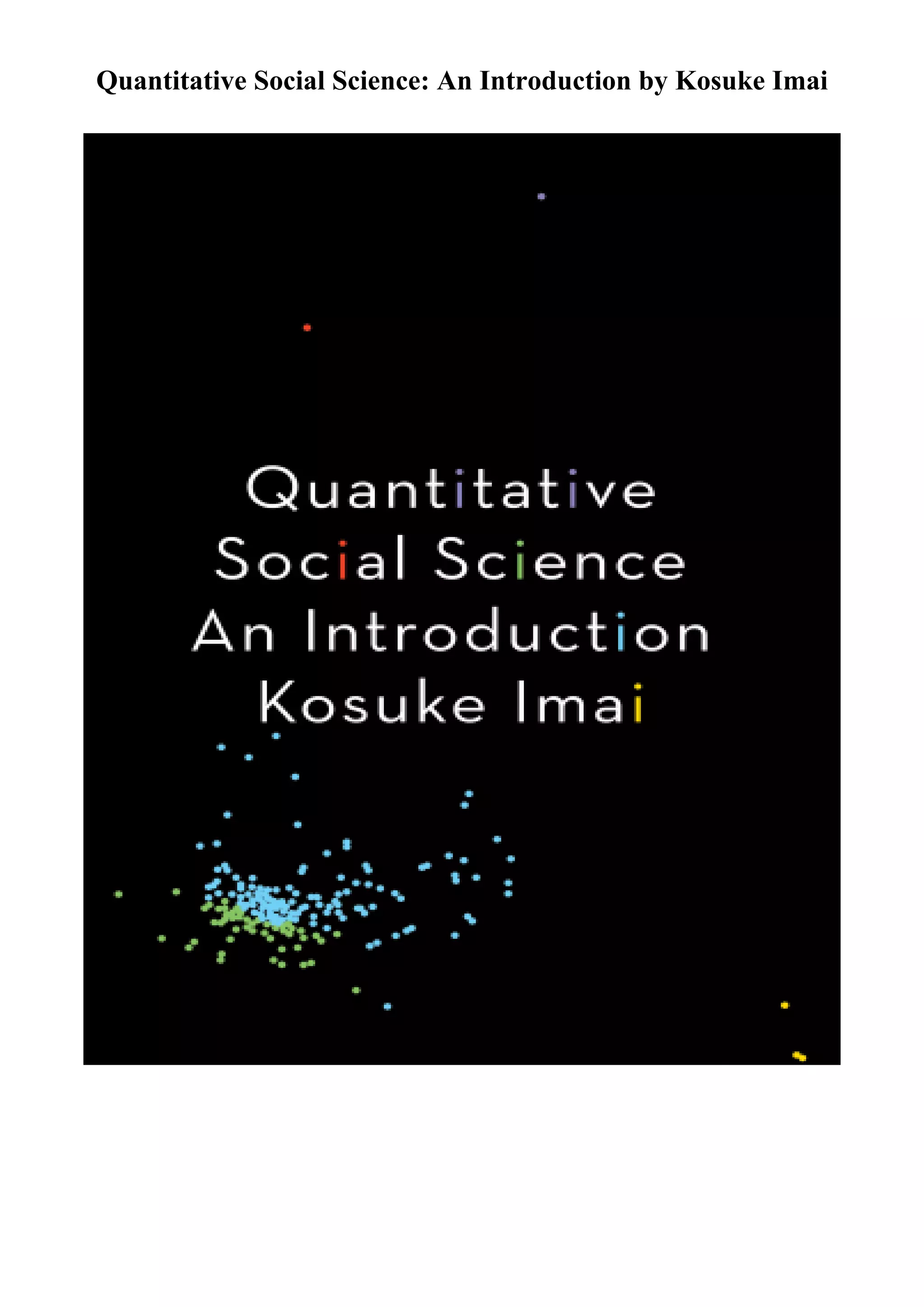 ( Books ) Quantitative Social Science: An Introduction | PDF
