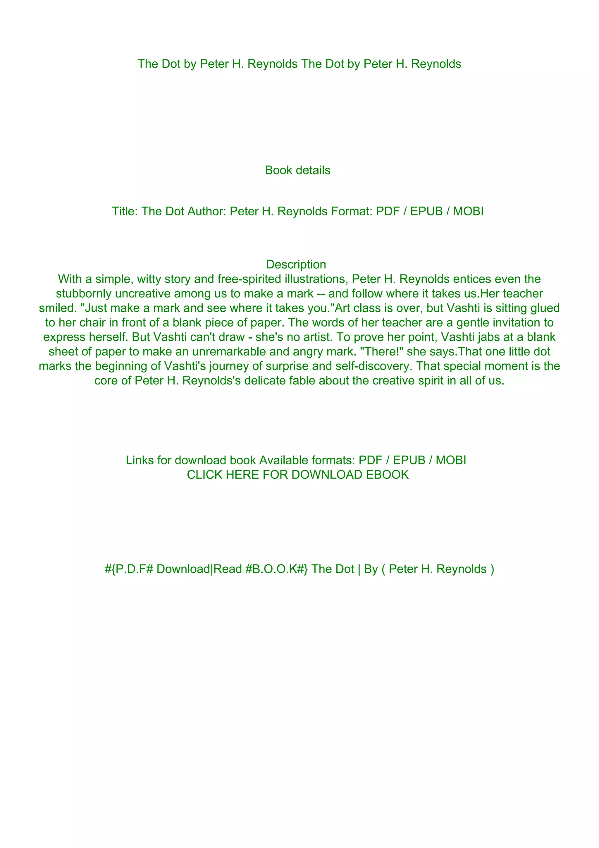 ( Books ) The Dot | PDF