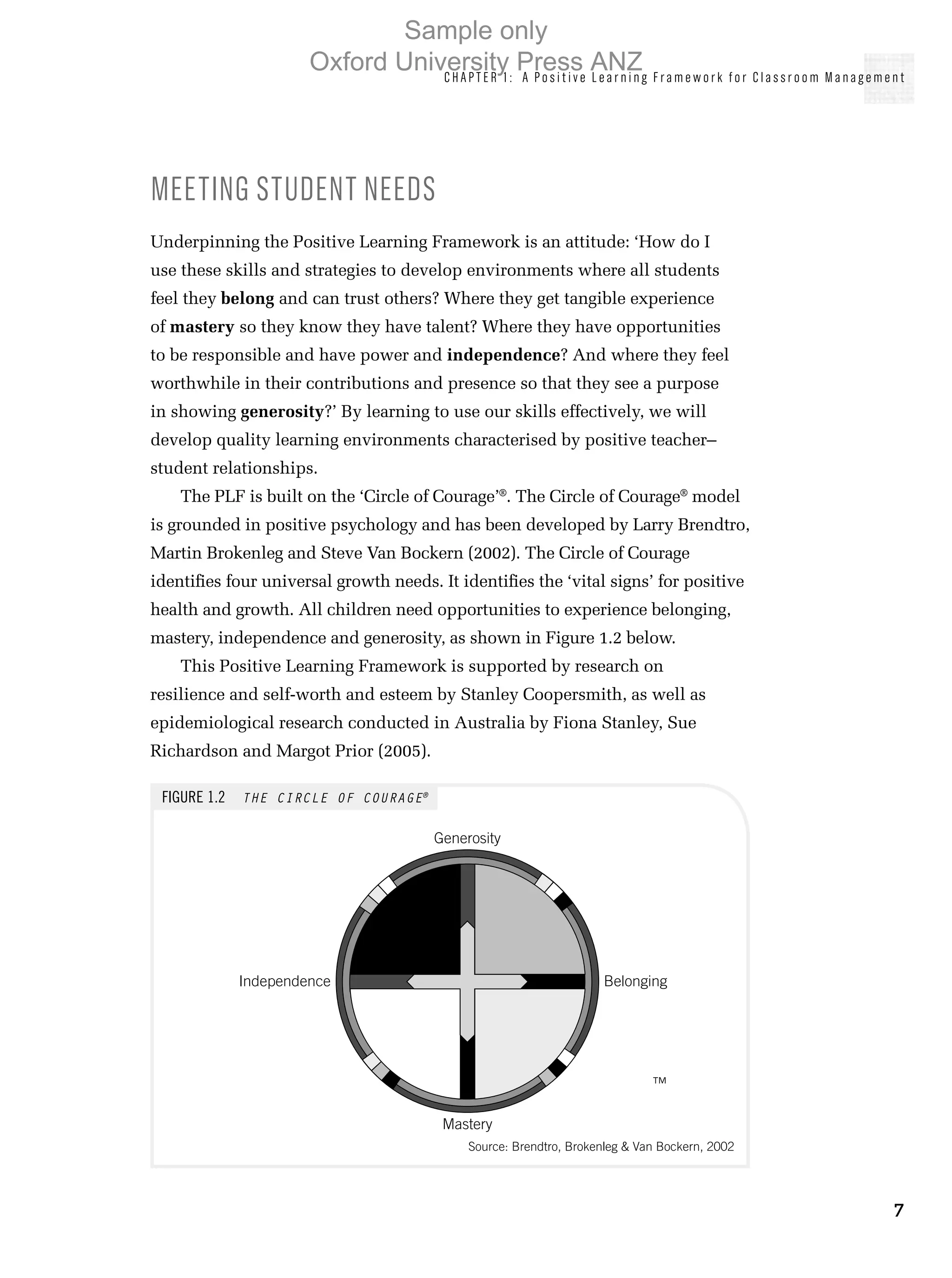 A Positive Learning Framework for Classroom Management | PDF