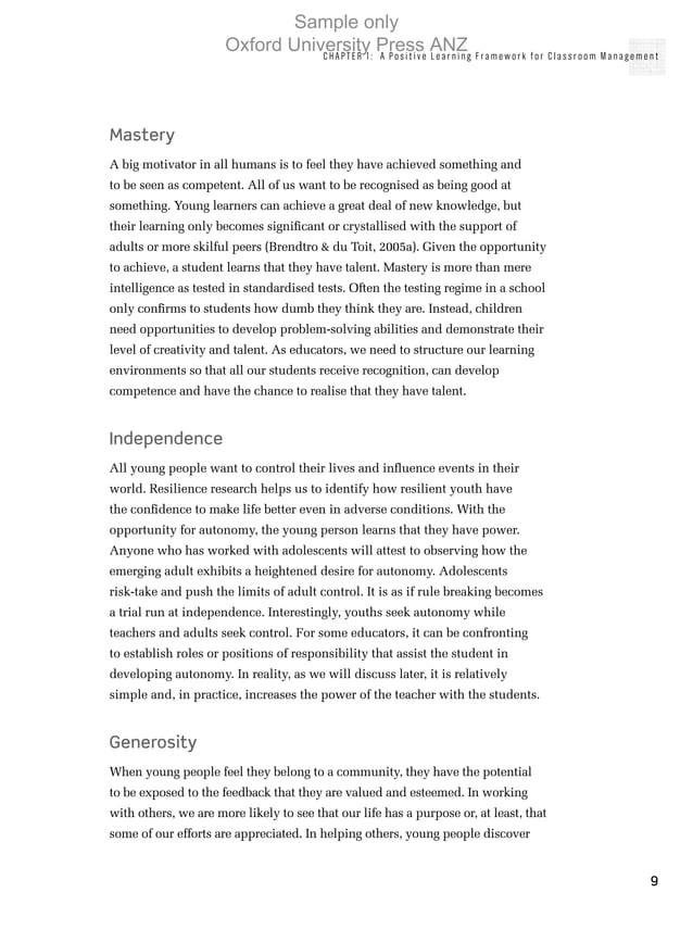 A Positive Learning Framework for Classroom Management | PDF ...