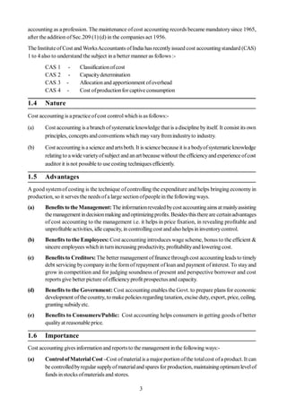 Introduction of Cost Accounting | PDF