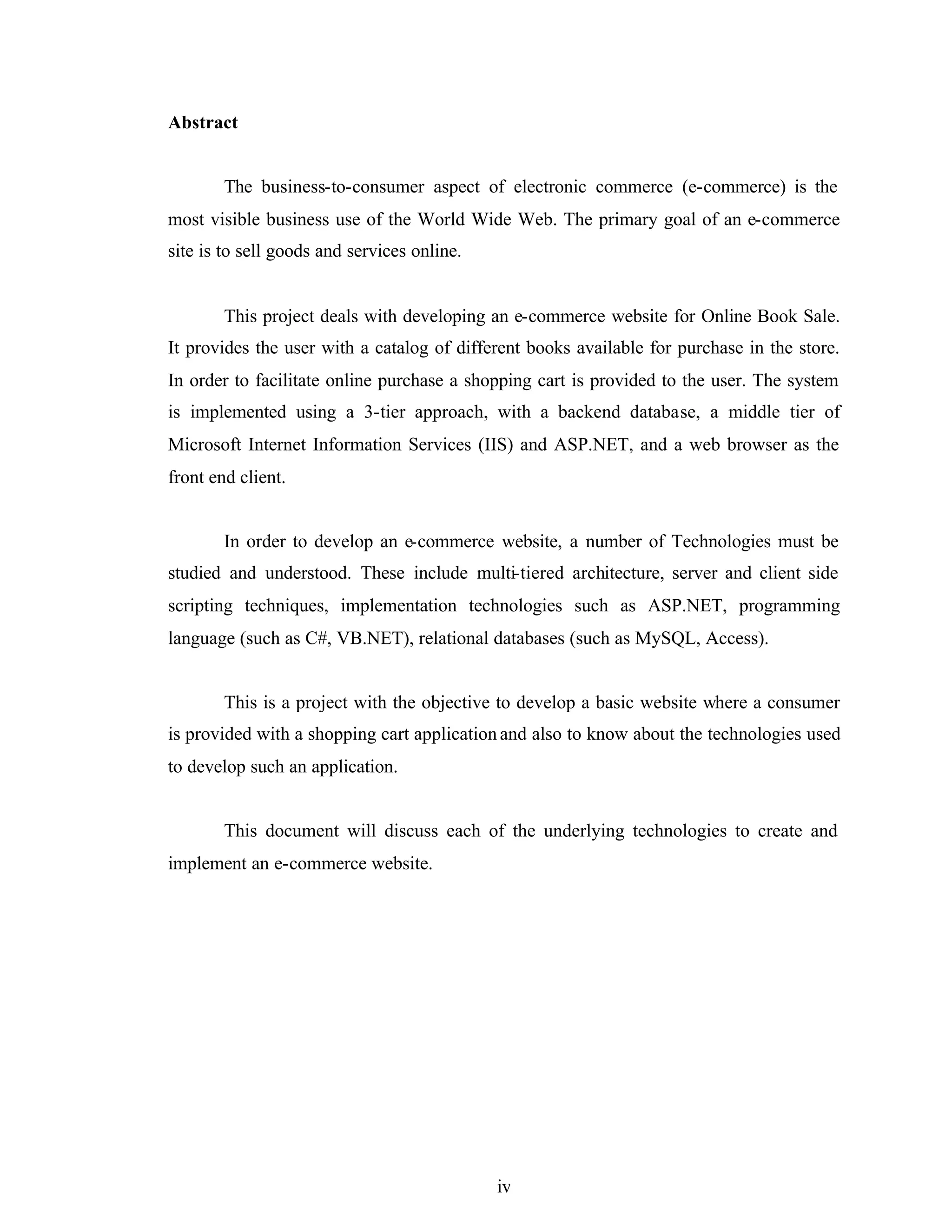 Book sales ecommerce project plan example | PDF